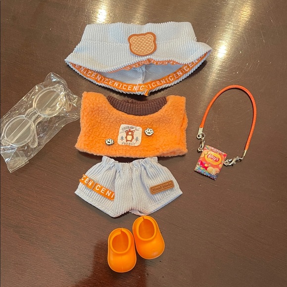 Toys | Orange And Blue Labubu Doll Outfit Set New With Shoes Potato ...